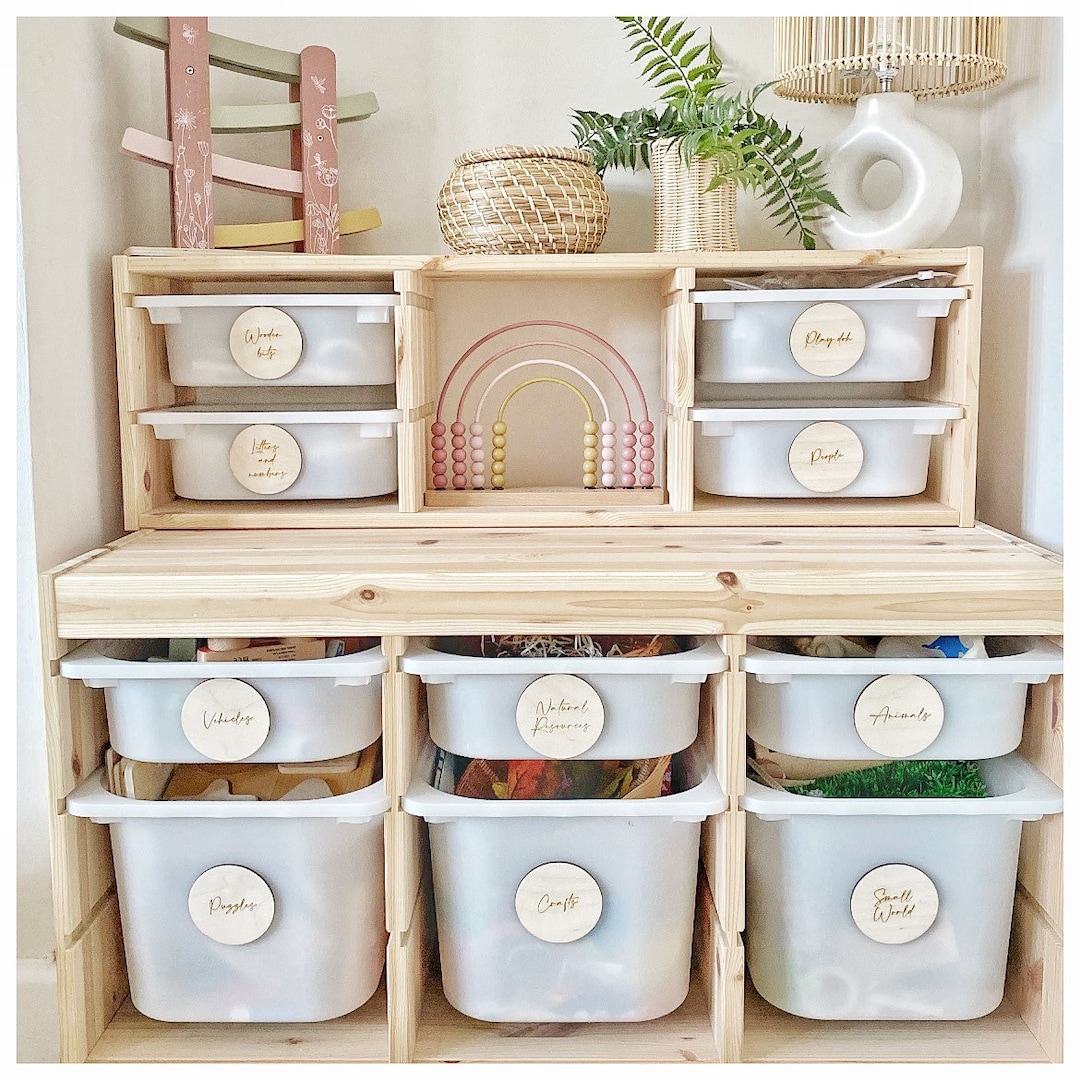 Ikea Trofast Storage Labels/wooden Label Discs/nursery Storage/ Kids ...