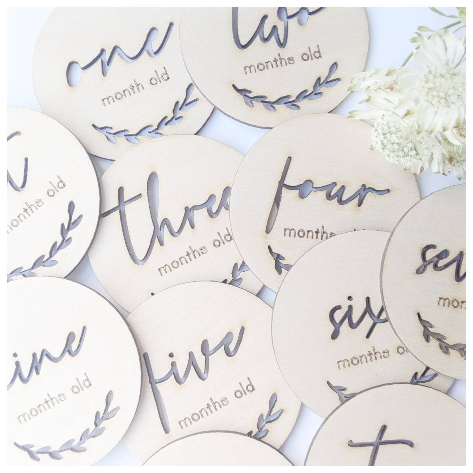 Wood Baby Milestone Discs / Baby Milestone / Wooden Discs / - Etsy UK