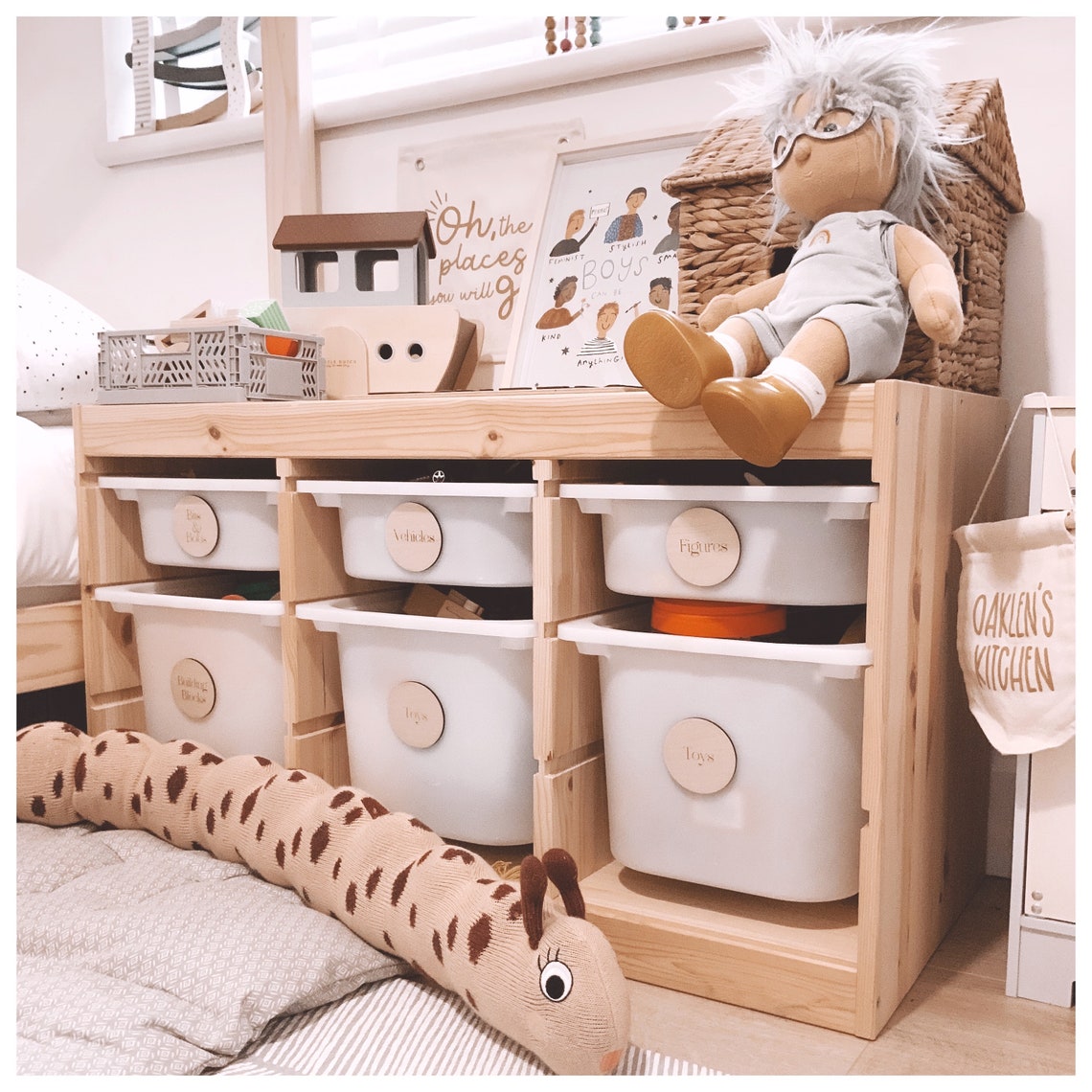 Ikea Trofast Storage Labels/wooden Label Discs/nursery Storage/ Kids ...