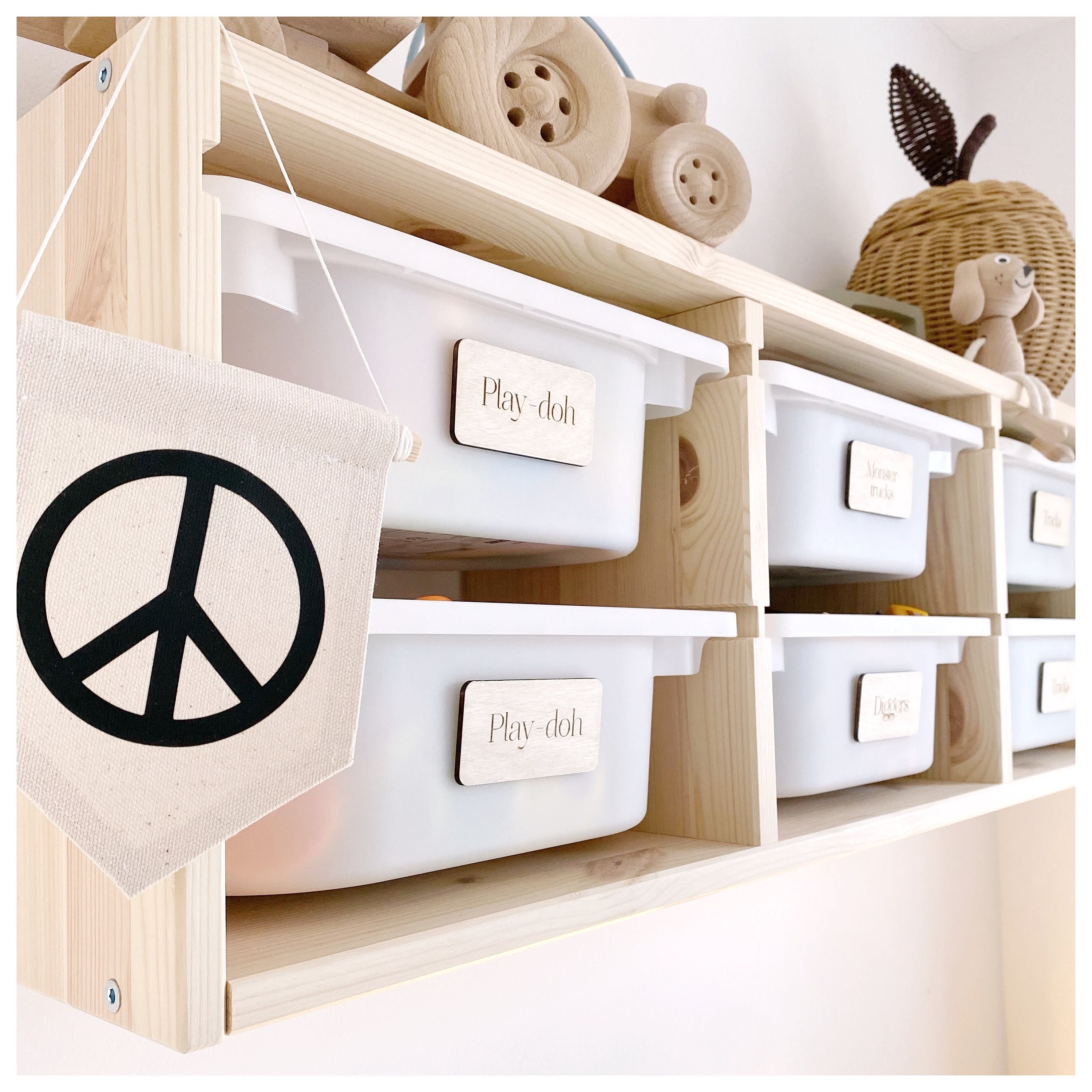 Ikea Trofast Storage Labels/wooden Label Discs/nursery Storage/ Kids ...