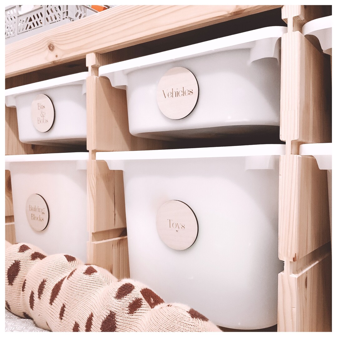 Ikea Trofast Storage Labels/wooden Label Discs/nursery Storage/ Kids ...