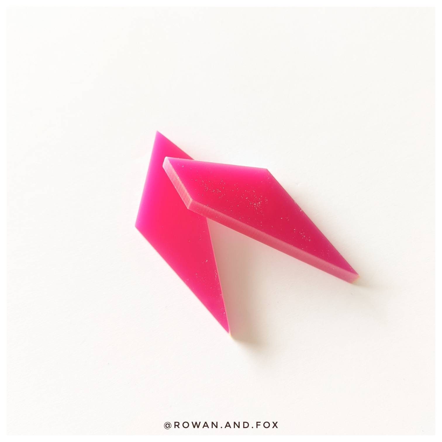 Hot Pink Shard Earrings/ Statement Earrings / Holiday Earrings | Etsy UK