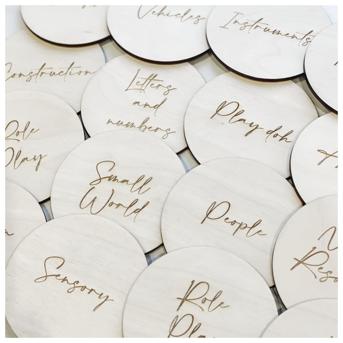 Ikea Trofast Storage Labels/wooden Label Discs/nursery Storage/ Kids ...