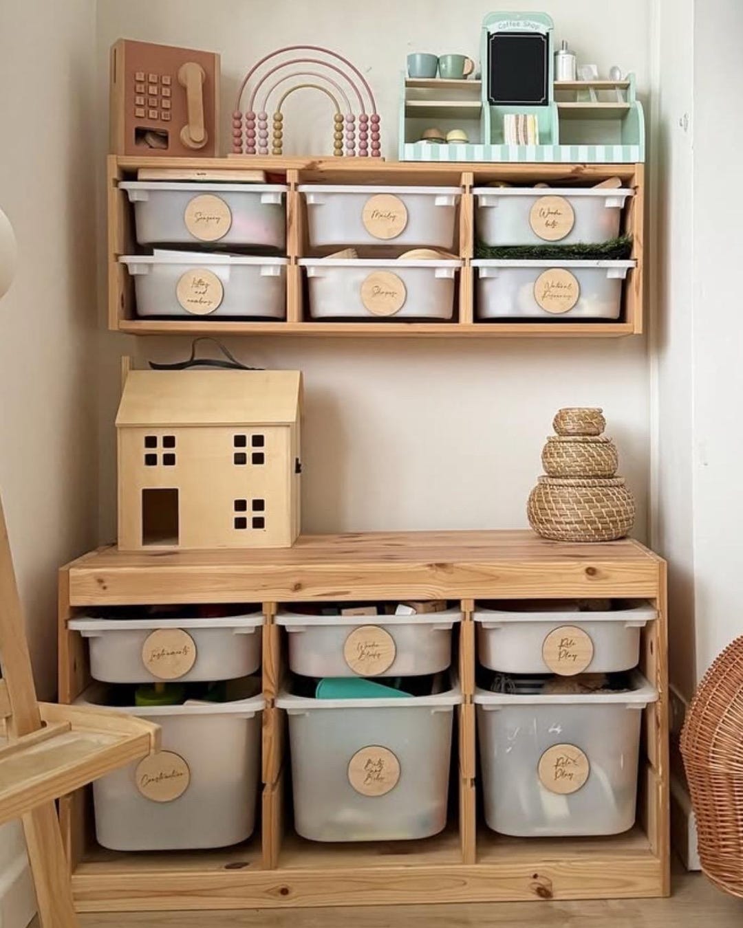 Ikea Trofast Storage Labels/wooden Label Discs/nursery Storage/ Kids ...