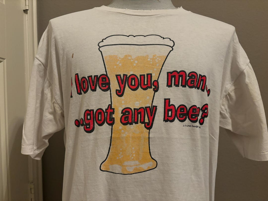 Vintage 90's I Love You Man Got Any Beer Funny T Shirt XL - Etsy