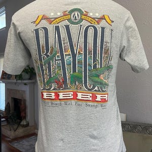 Vintage 80s Bayou Beer Grey T-shirt Size S - Etsy