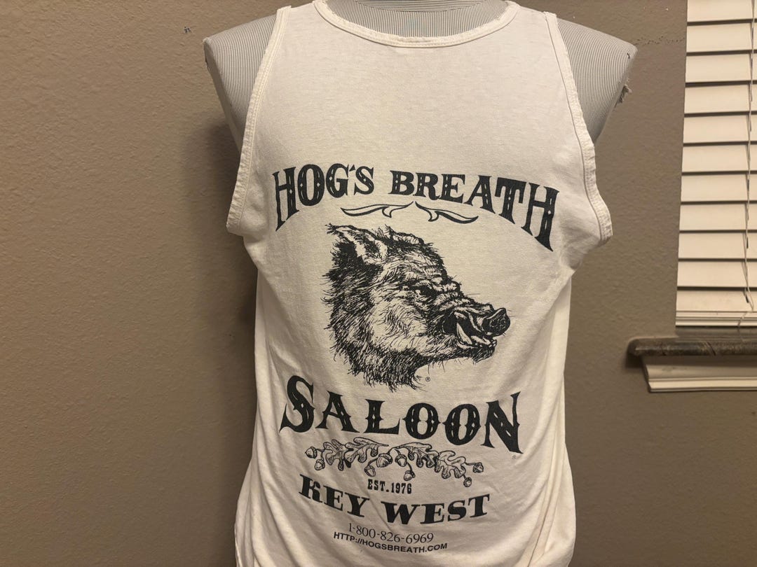Vintage 90’s Hogs Breath Saloon Key West Tank Top T-shirt L - Etsy
