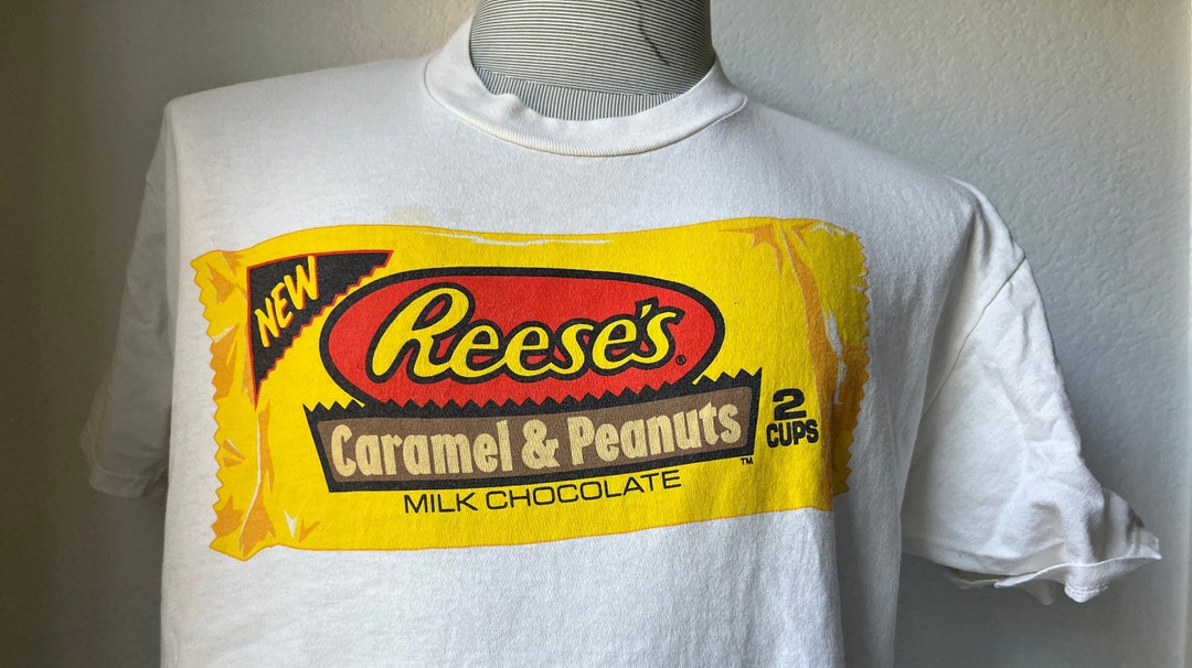 Vintage 90's Reese's Carmel & Peanuts Candy White T-shirt Size L - Etsy