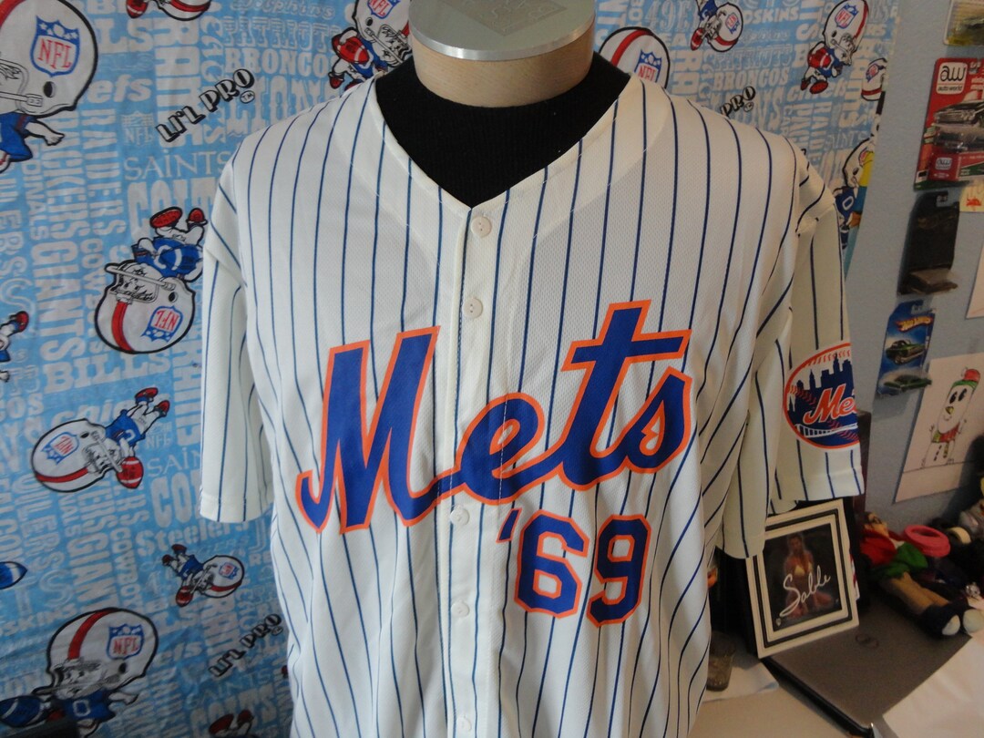 New York Mets 1969 Throwback MLB Pinstripe Jersey XL - Etsy