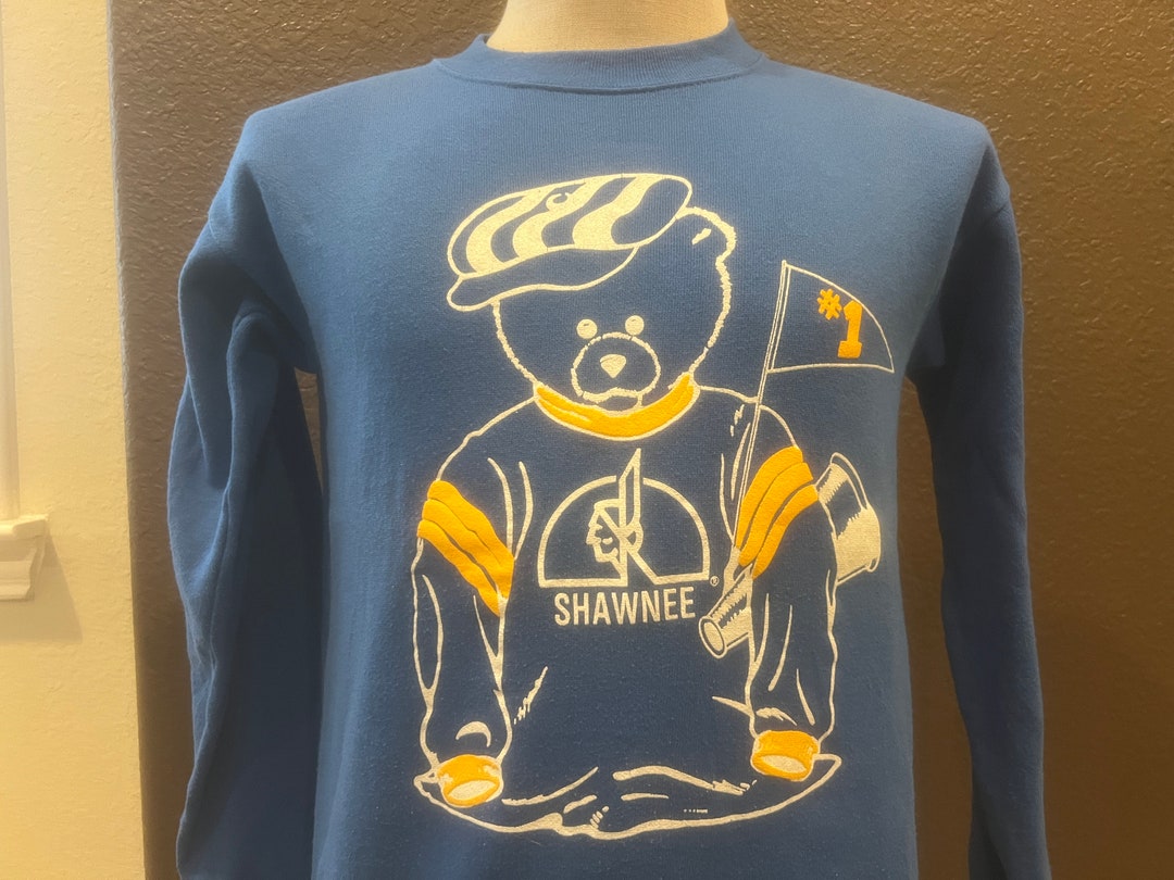 Vintage 80's Shawnee Teddy Bear Blue Crewneck Sweatshirt Size M - Etsy