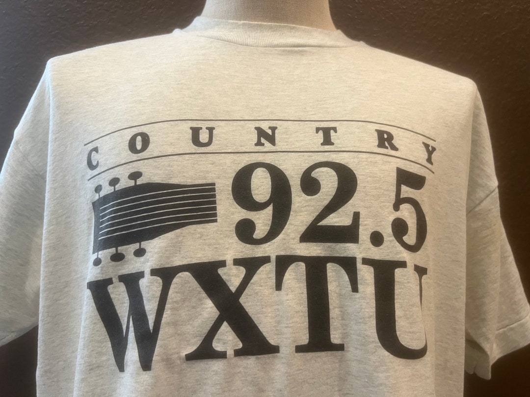 Vintage 90's Country 92.5 WXTU Radio Station Grey T Shirt Size XL - Etsy