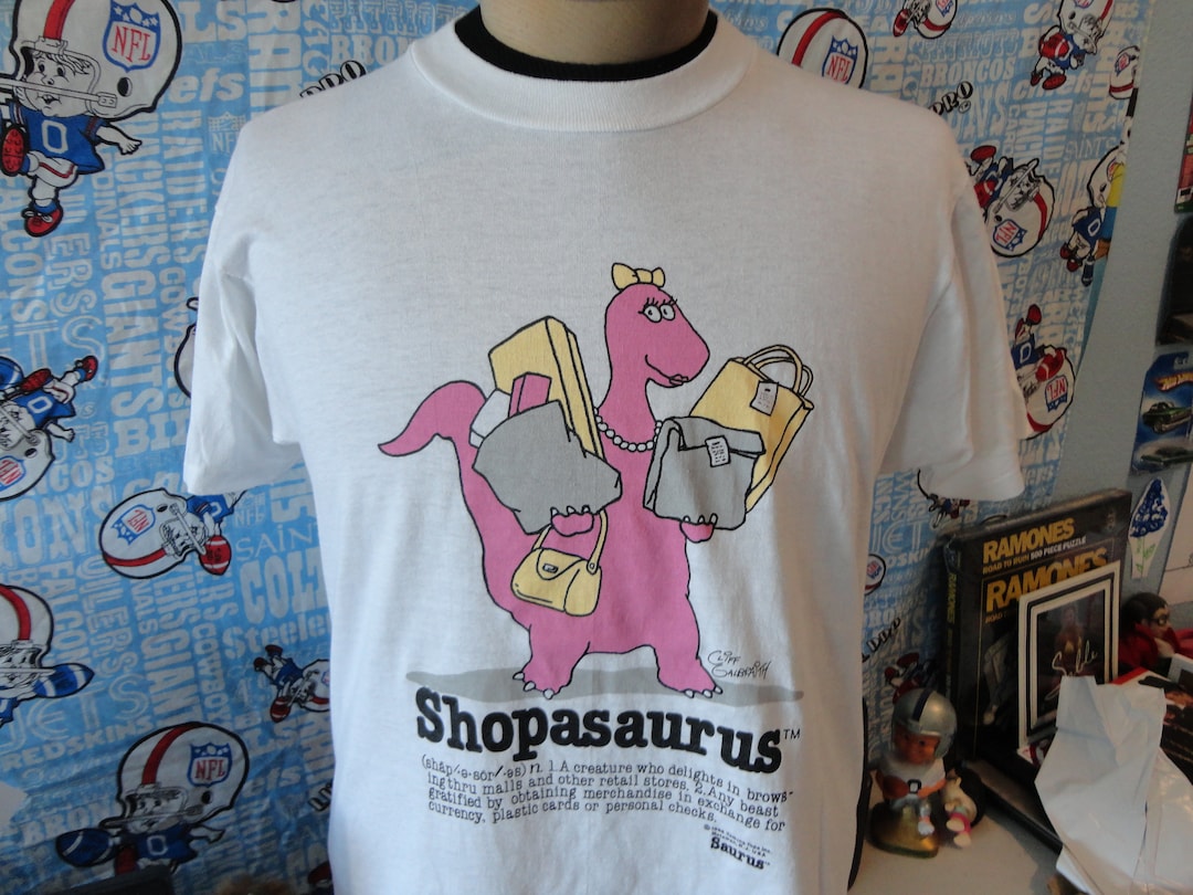 Vintage 90's Shopasaurus Dinosaur by Cliff Galbraths Saurus T Shirt ...
