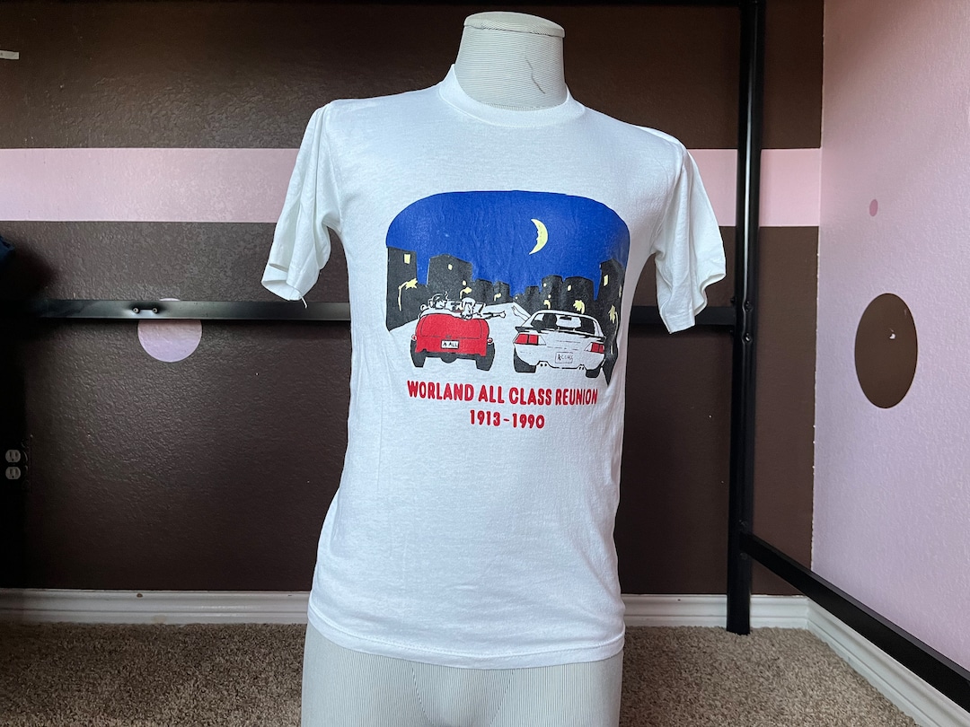 Vintage 90's Worland Class Reunion 1990 Hot Rod T Shirt Size M - Etsy