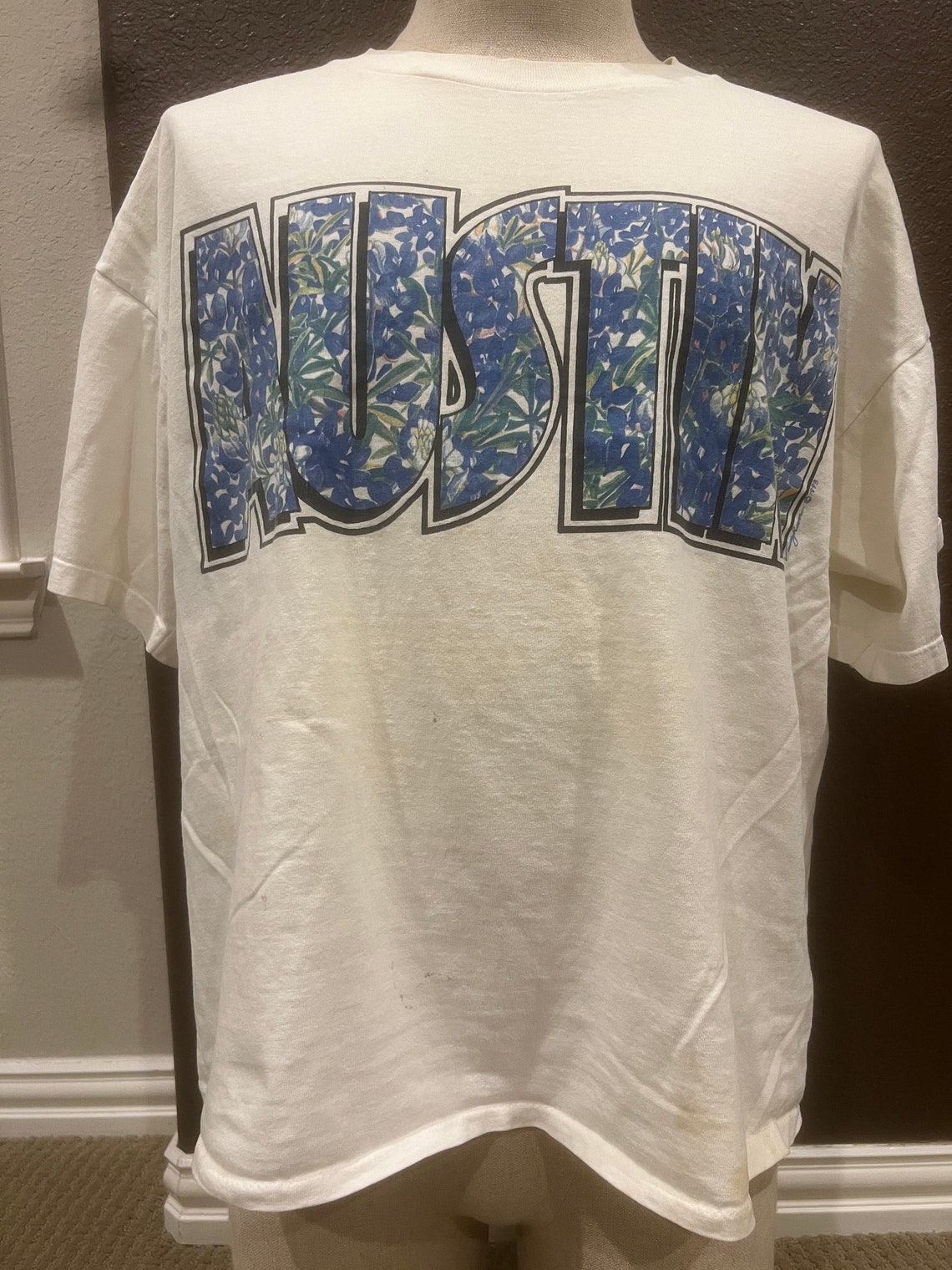 Vintage 90's Austin, Texas White T Shirt Size XL - Etsy