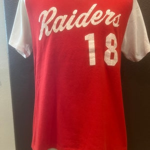 Vintage 80's Raiders #18 Red T Shirt Size M - Etsy