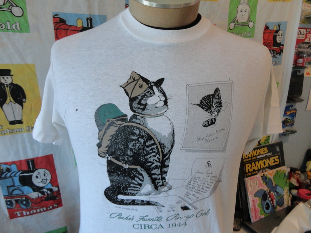 Vintage 80's Chessie the Railroad Kitten Peake's Favorite Pin up Girl ...