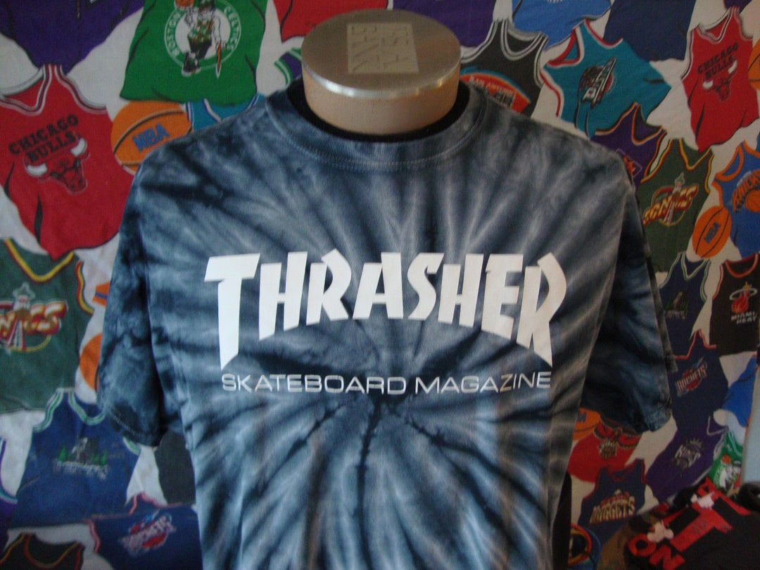 Vintage 2000’s Thrasher Magazine Blue Ty Dye T Shirt M - Etsy