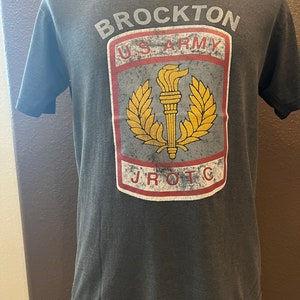 Vintage 90's Brockton US Army JROTC Grey T Shirt Size S - Etsy