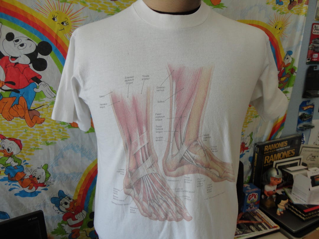 Vintage 90's Foot Anatomy Graphic Podiatrist T Shirt L - Etsy