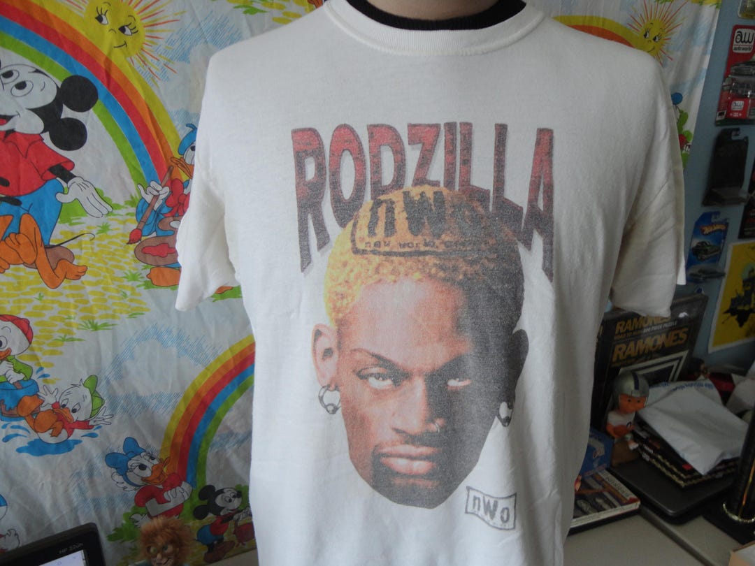 RODZILLA Dennis Rodman NWO Monday WCW Wrestling T Shirt Size L - Etsy