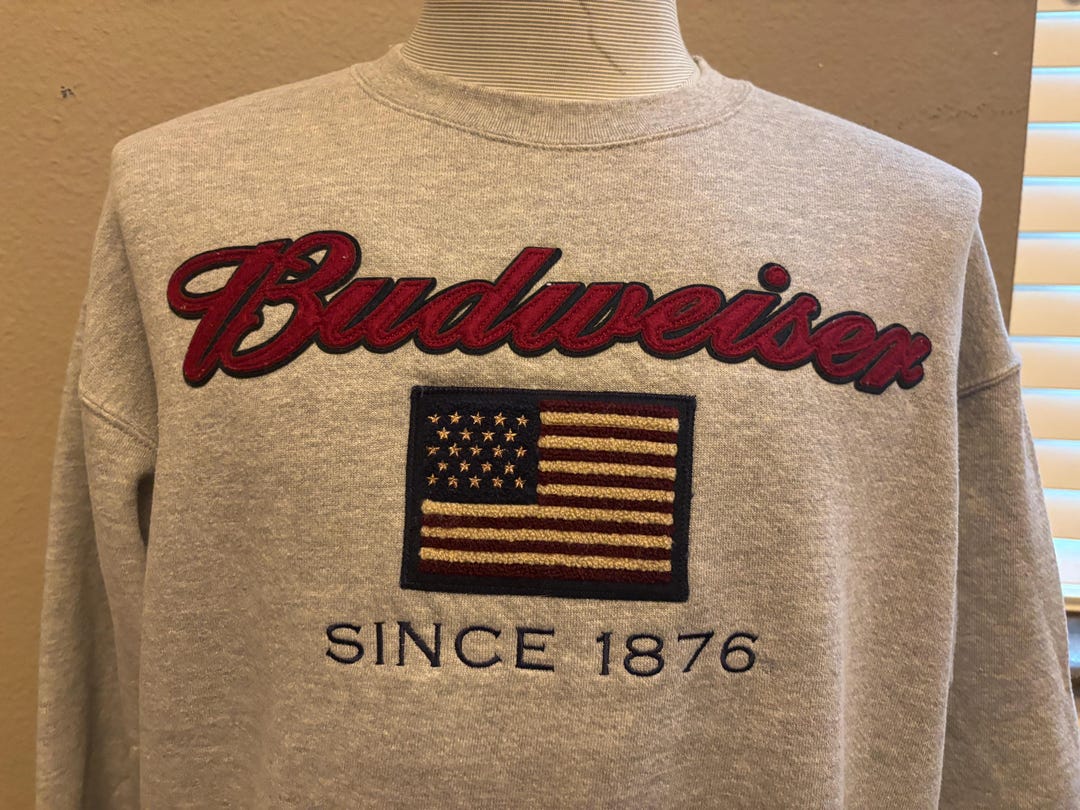 Vintage 90’s Budweiser Beer Since 1876 Crewneck Sweatshirt L - Etsy