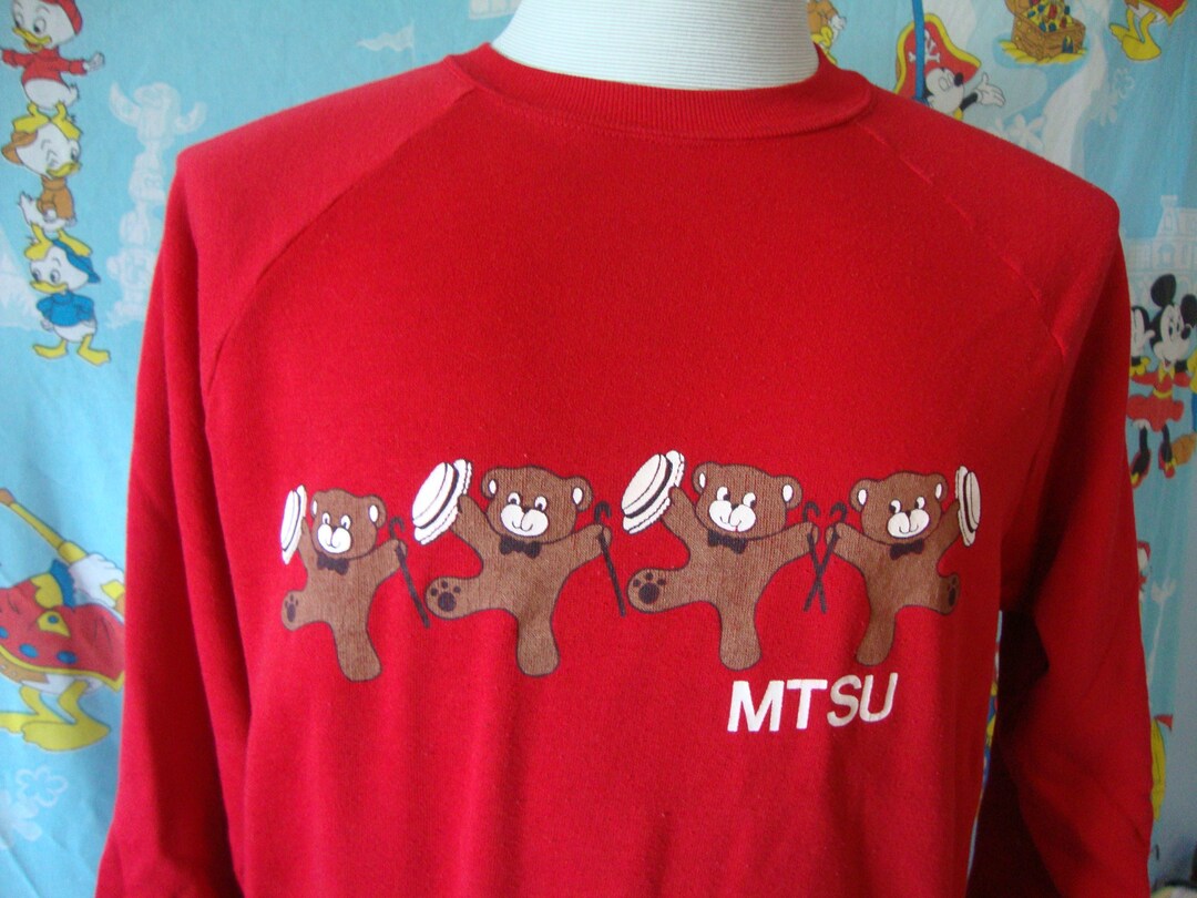 Vintage 80's M.T.S.U. Middle Tennessee State Blue Raiders University ...