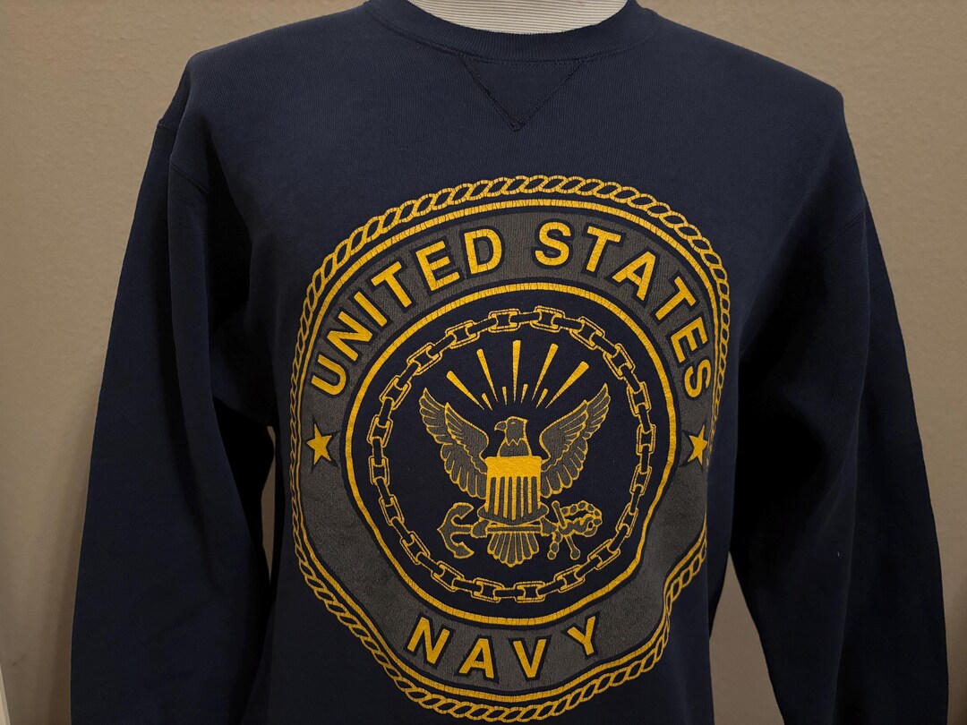 Vintage 90’s United States Navy Sigil Crewneck Sweatshirt M - Etsy
