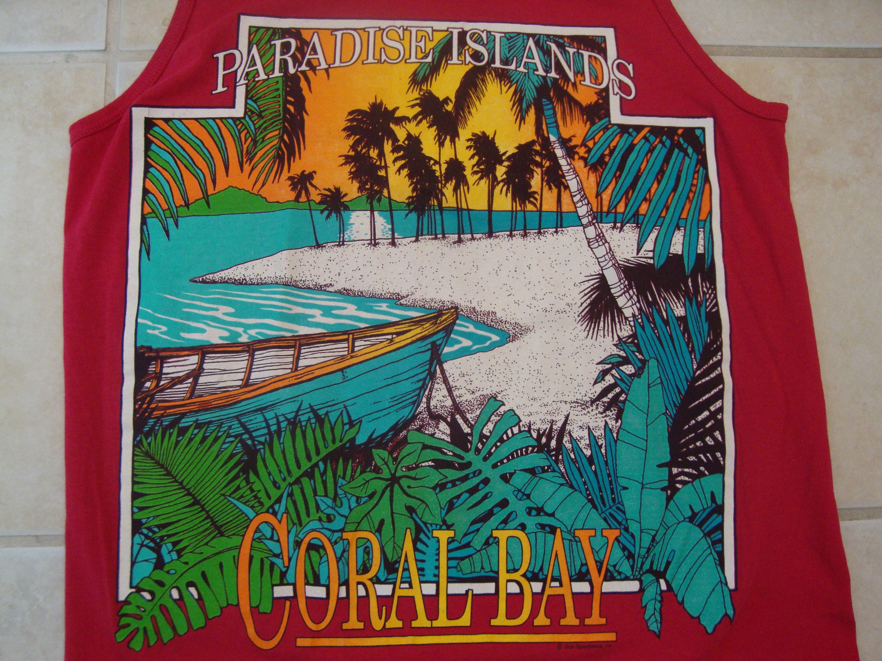 Vintage 90's Paradise Islands Coral Bay Souvenir | Etsy