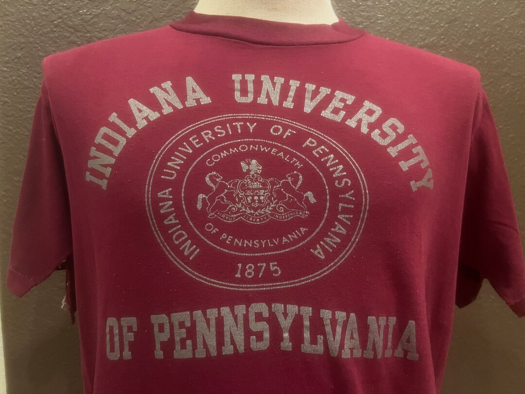 Vintage 80's Indiana University of Pennsylvania Red T Shirt Size L - Etsy