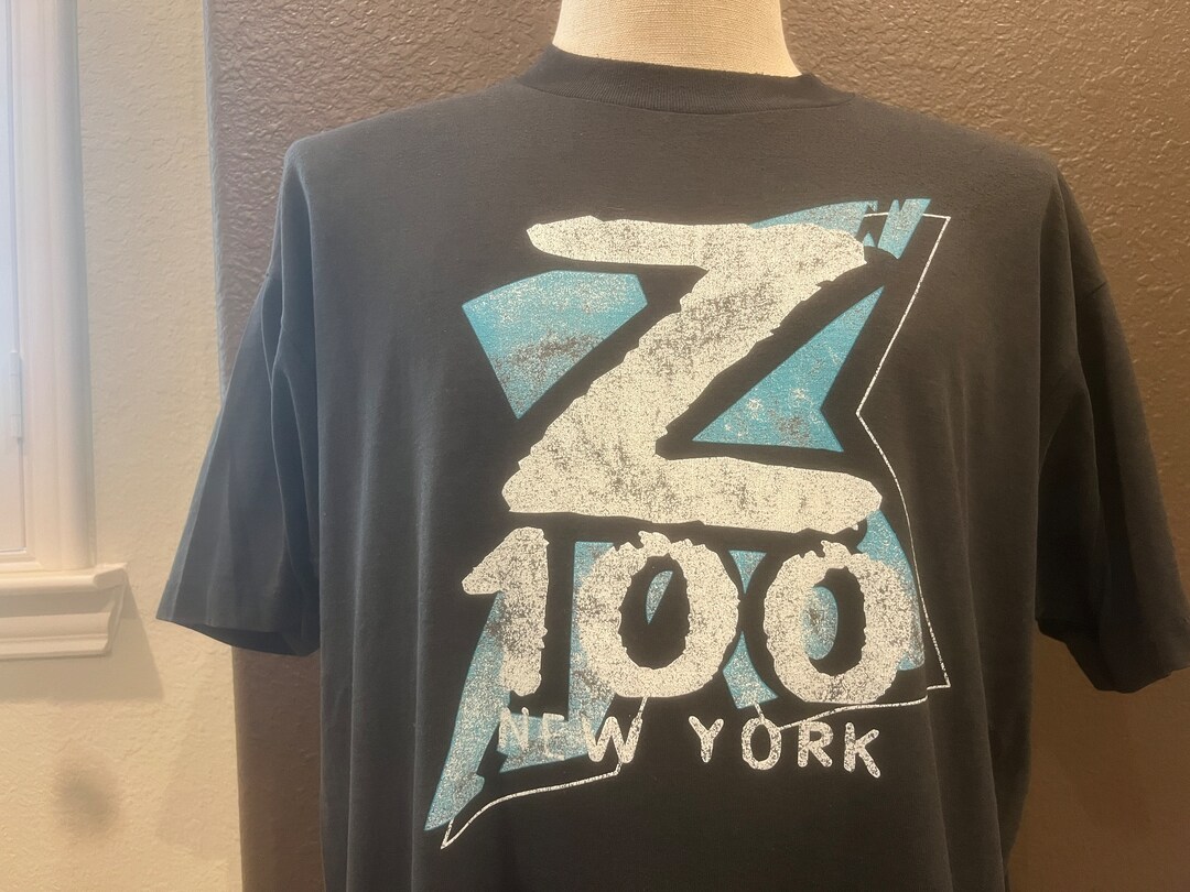 Vintage 90's Z100 Radio Station New York Black T Shirt Size XL - Etsy