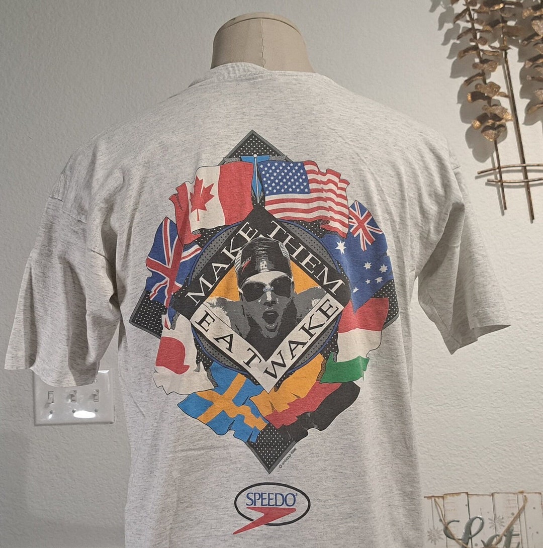 Vintage 90s Flags Speedo Grey T-shirt Size XL - Etsy