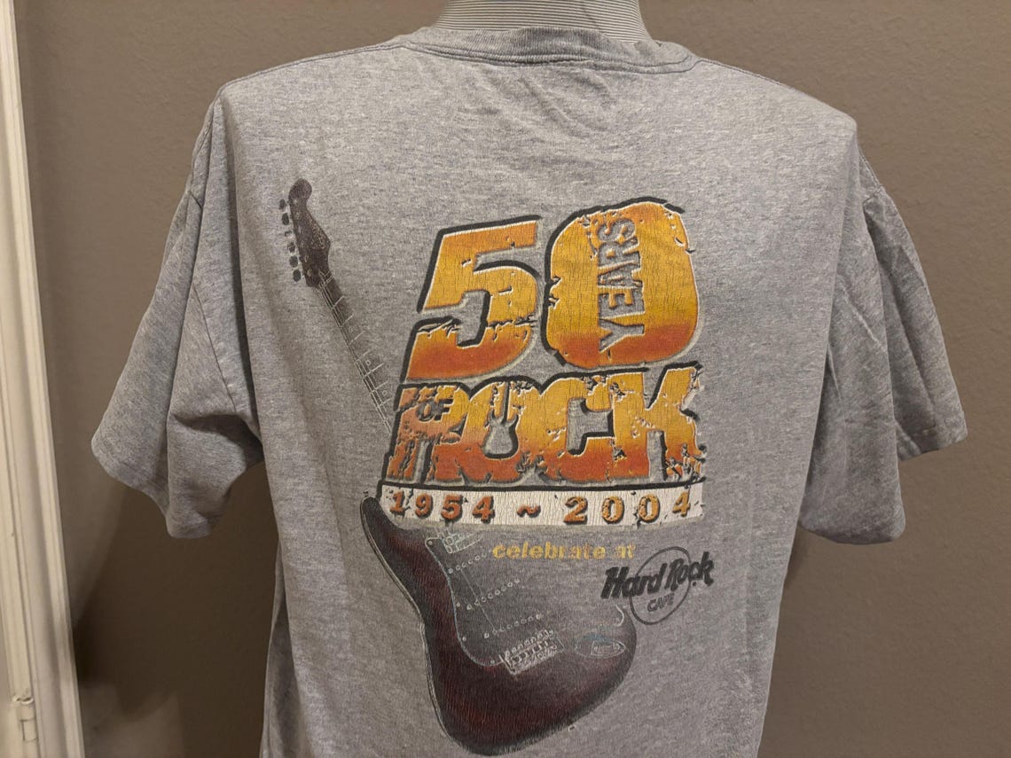 Vintage 2000’s Hard Rock Cafe Dallas 50 Years of Rock 2004 T-shirt L - Etsy