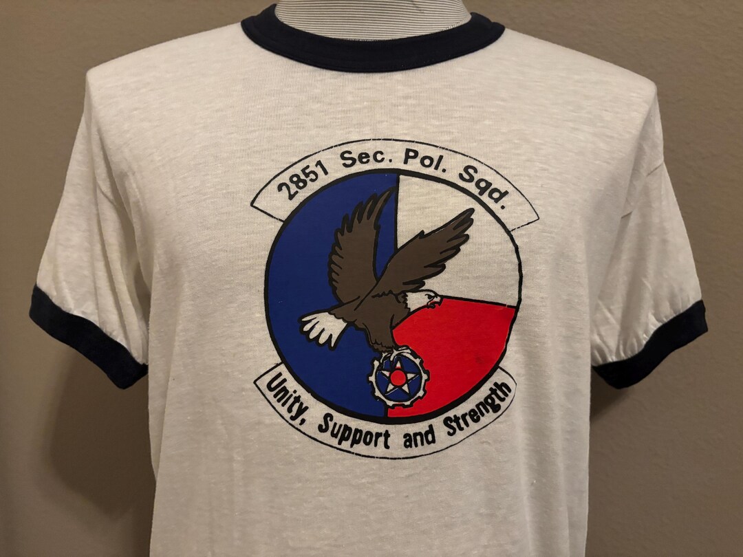 Vintage 80’s Security Police Squadron Motto Unity Support and Strength ...