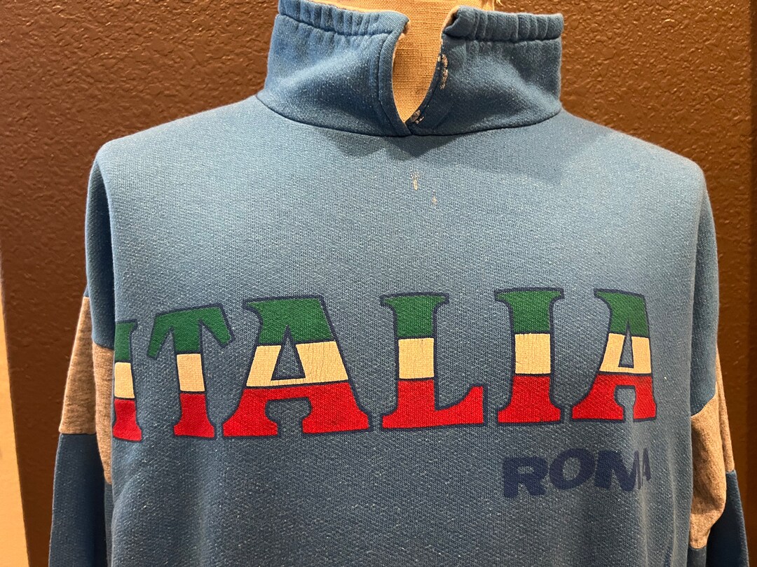 Vintage 80's Roma, Italia Blue Rome Italy Sweatshirt Size XL - Etsy