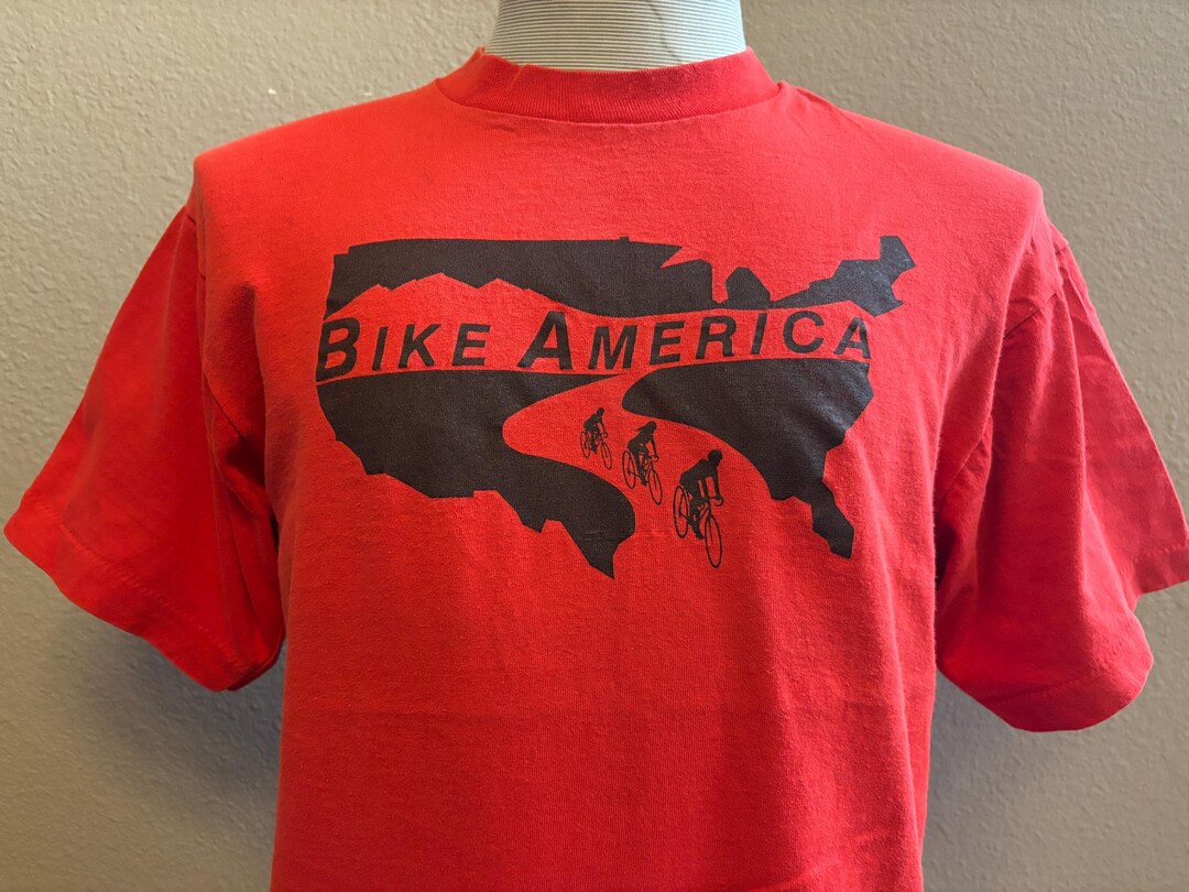 Vintage 90’s Bike America USA Outline Bicycle T-shirt L - Etsy