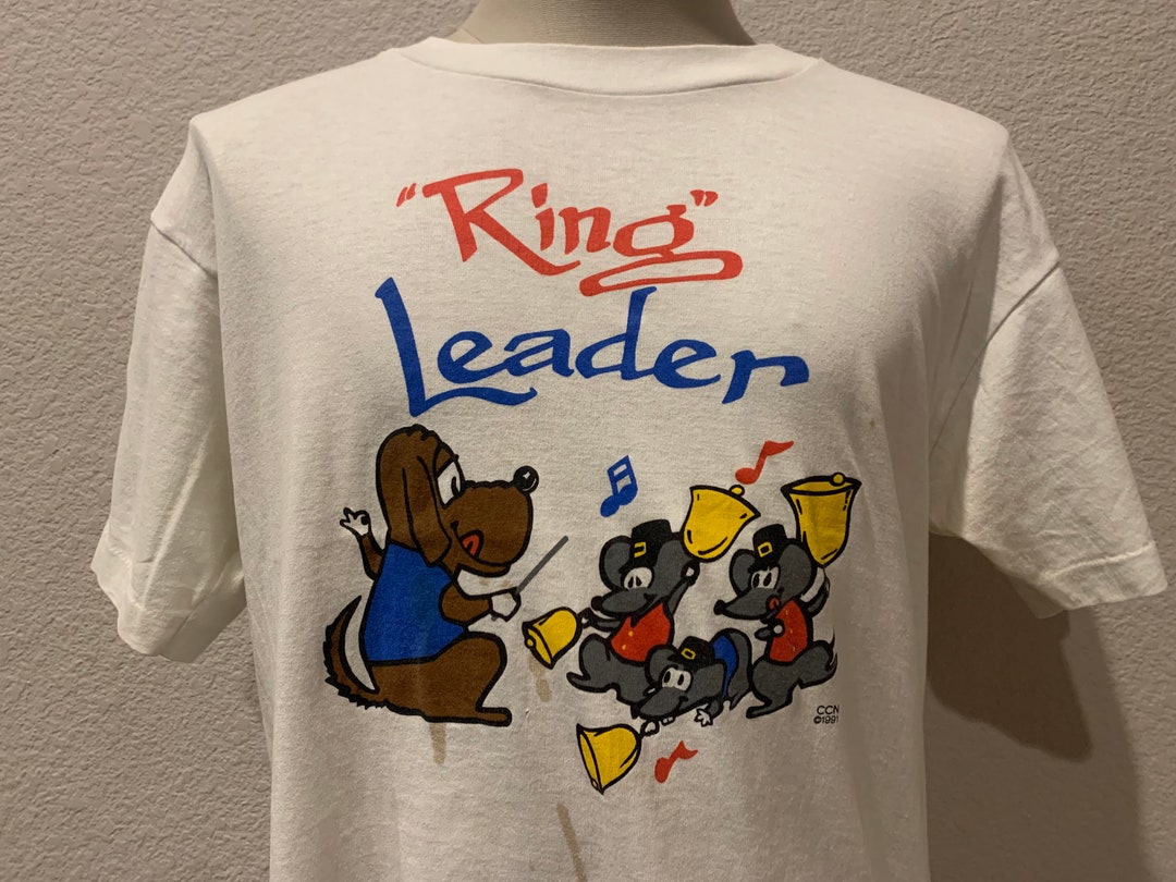 Vintage 80's Ring Leader Dogs and Mice White T Shirt Size L - Etsy