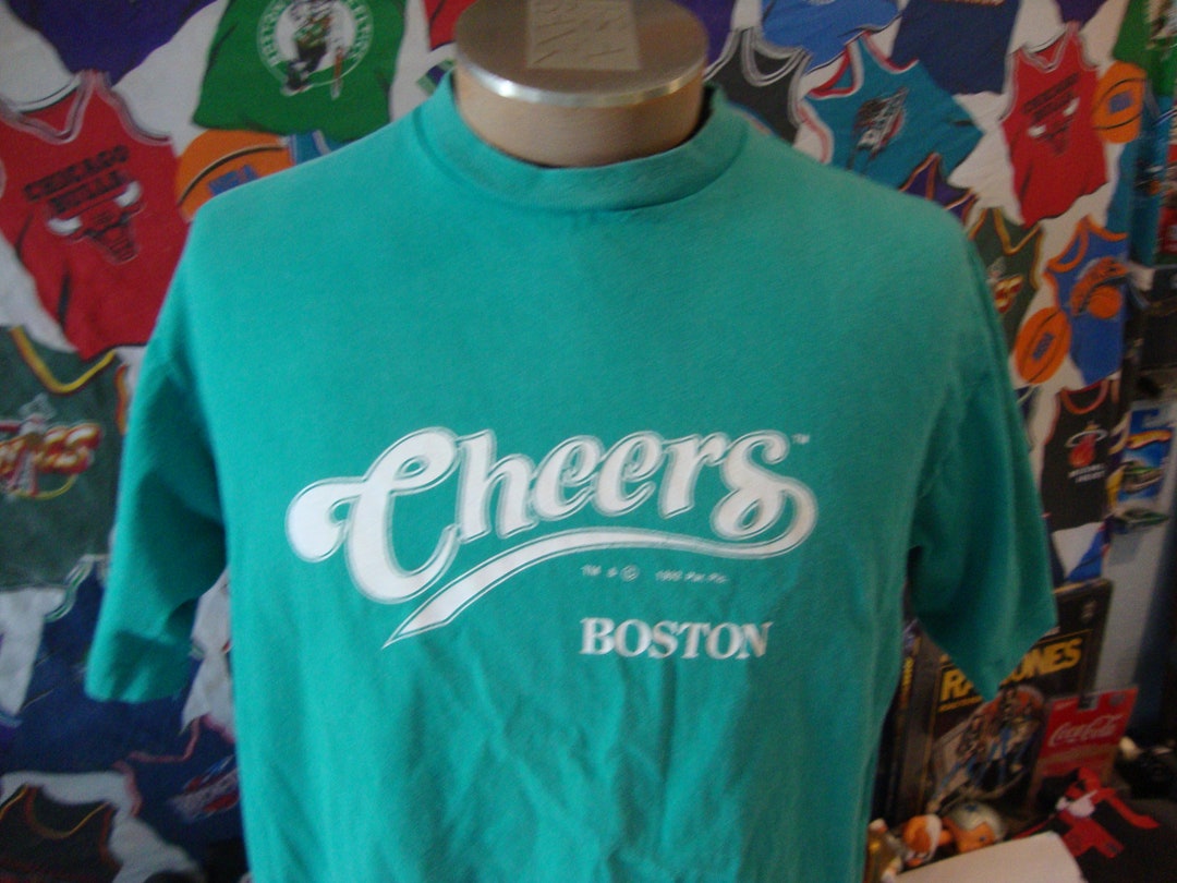 Vintage 90's Cheers Boston TV Show Bar 1990 Aqua Blue T Shirt Size L - Etsy