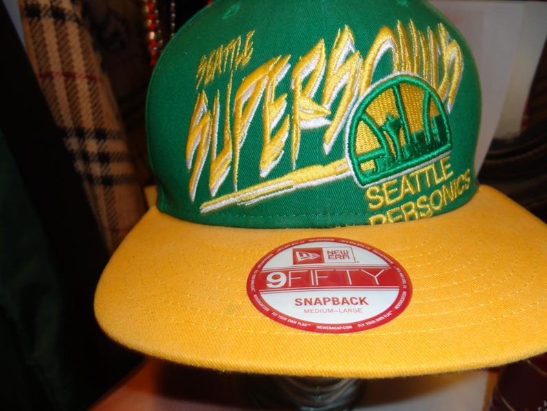 Seattle Supersonics NBA Basketball Sonics Snapback Cap Hat - Etsy