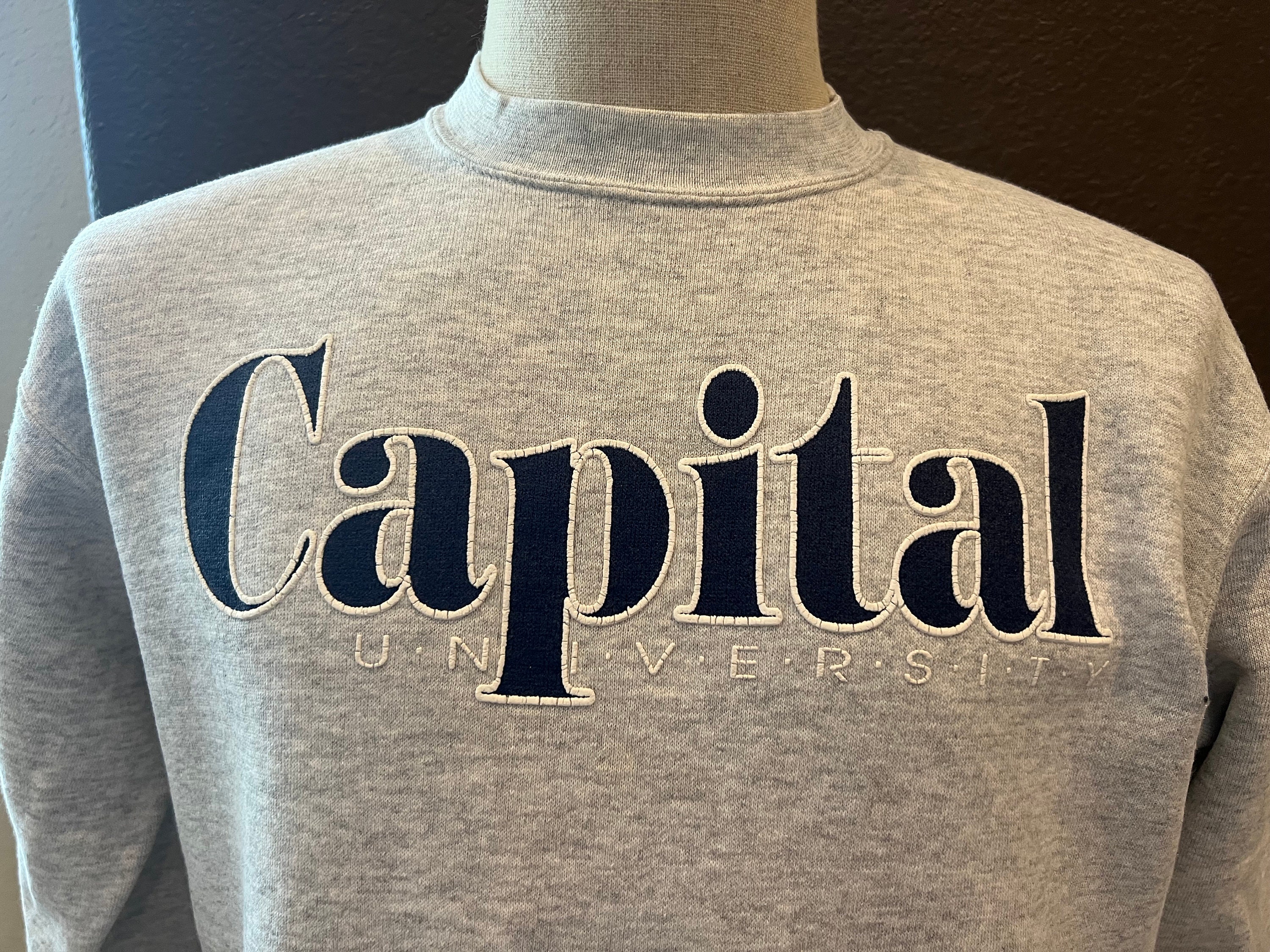 Vintage 80's Capital University Grey Crewneck Sweatshirt Size M - Etsy