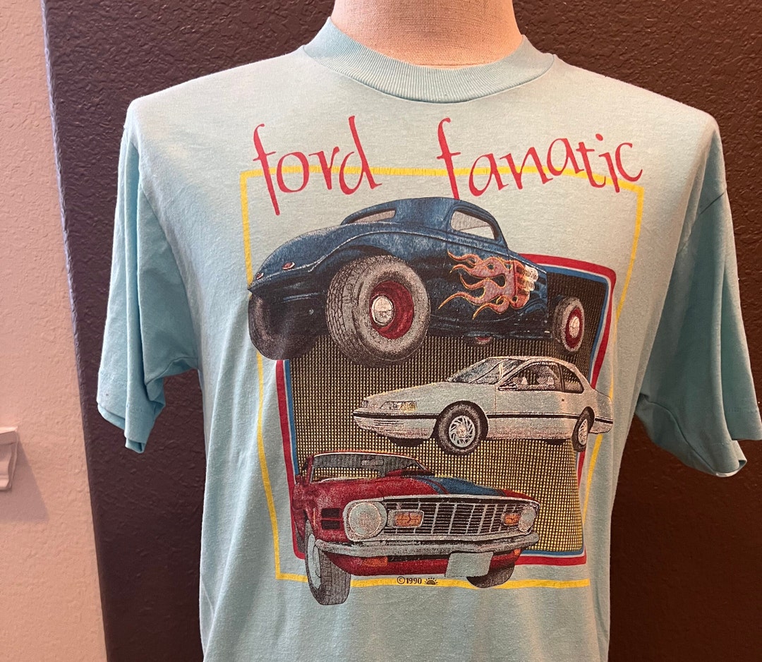 Vintage 80's Ford Fanatic Cars Hot Rod Racing Blue T Shirt Size L - Etsy