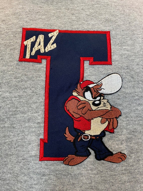 Vintage 90's Taz Devil Looney Tunes Grey Long Sleeve … - Gem