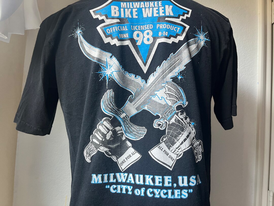 Vintage 1998 Milwaukee Bike Week Black T-shirt Size L - Etsy