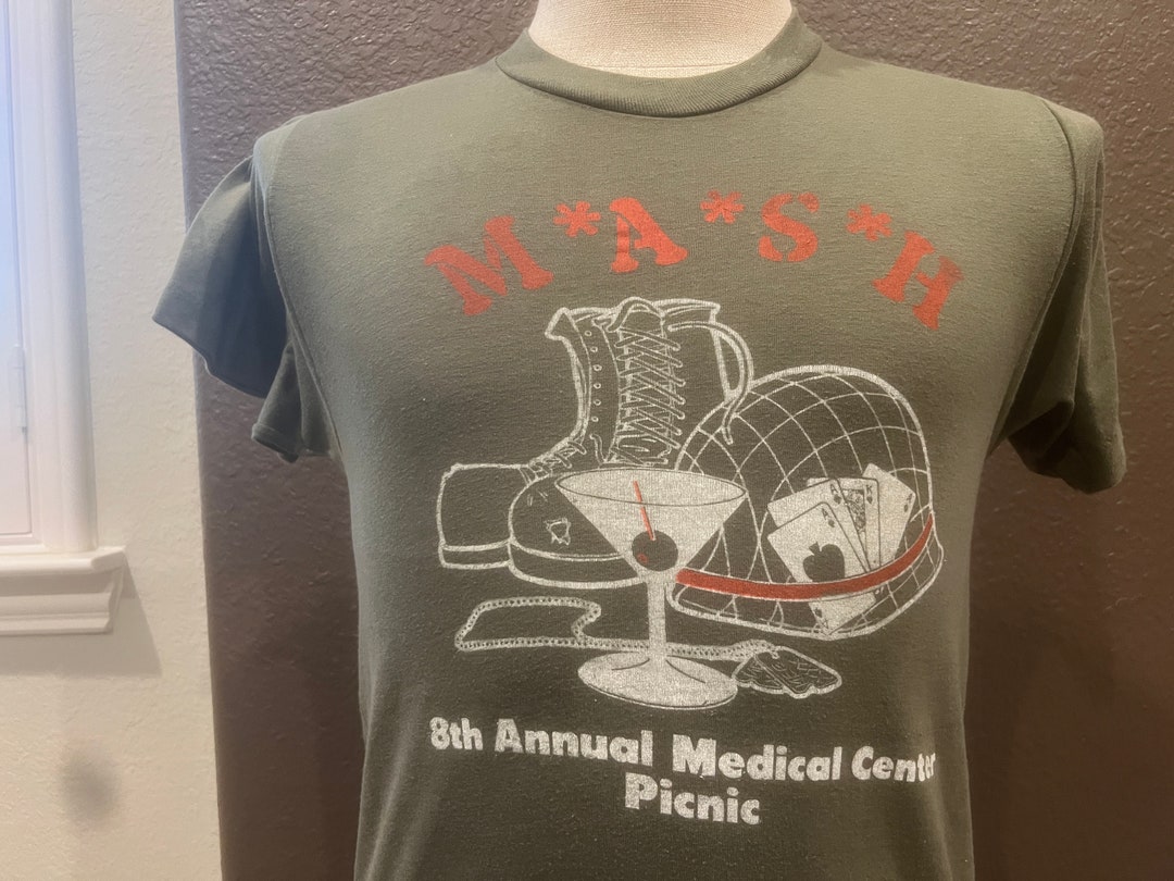 Vintage 80's MASH Annual Medical Center Picnic Green T Shirt Size M - Etsy