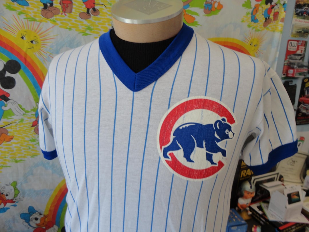 Vintage Chicago Cubs Pinstriped Baseball Jersey T Shirt Size M - Etsy