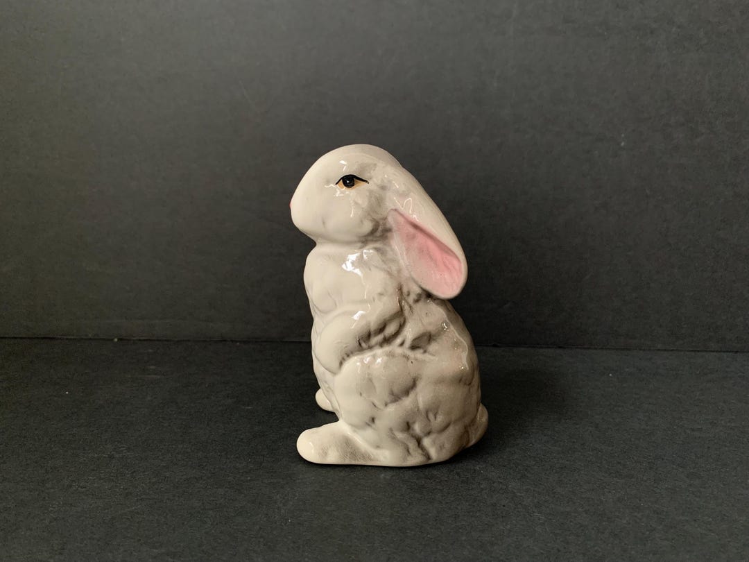 Porcelain Rabbit Figurine Vintage Hand Painted Bunny Statue From the ...
