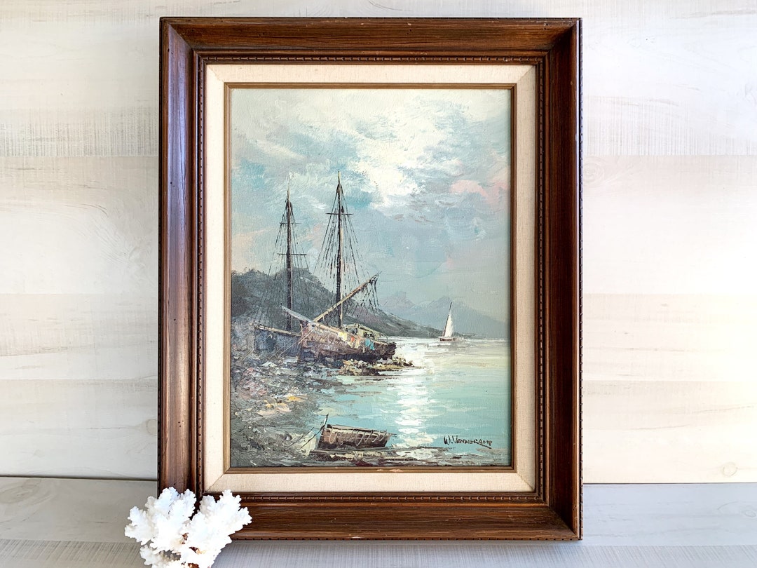 Original Oil Painting on Stretched Canvas by W Vennekamp, Vintage ...
