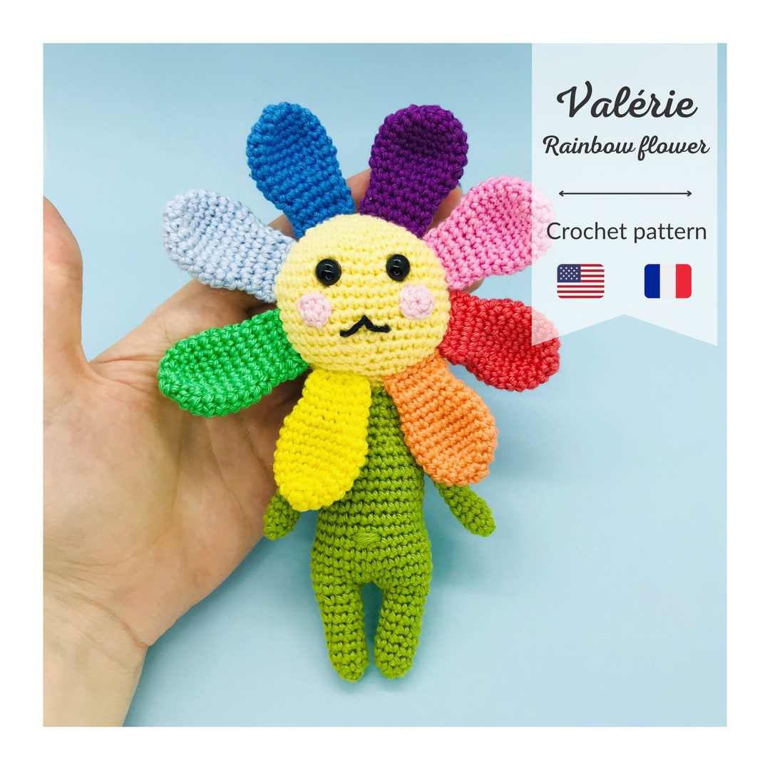 Valérie, the Rainbow Flower: CROCHET AMIGURUMI Pattern / Tutorial ...