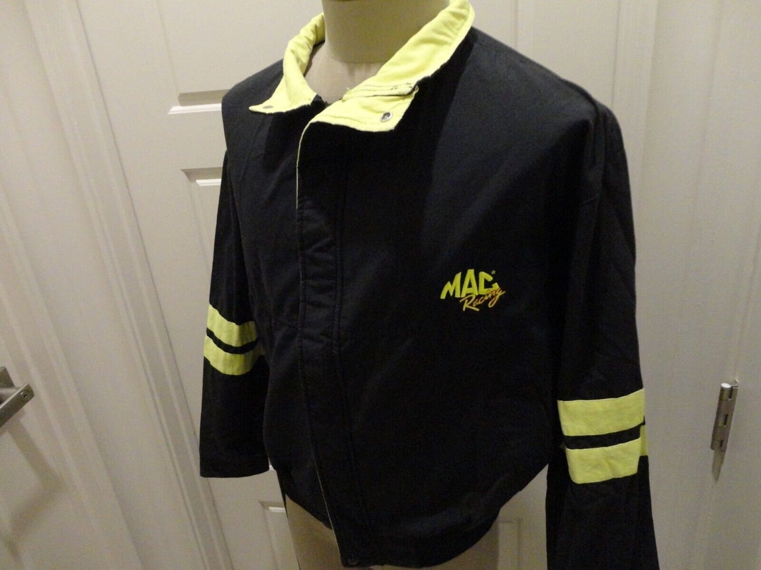 Vtg 80's Black Swingster Mac Tools Racing NASCAR Full Zip Jacket Adult ...