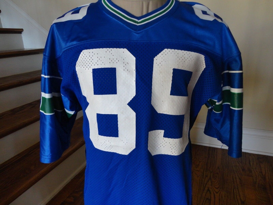 Vtg 80's Seattle Seahawks Brian Blades #89 Blue Sand-knit Jersey Adult 40 NICE - Etsy