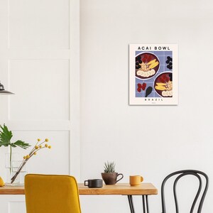 Acai Bowl Poster, Smoothie Bowl Art Print, Breakfast Poster, Recipe ...
